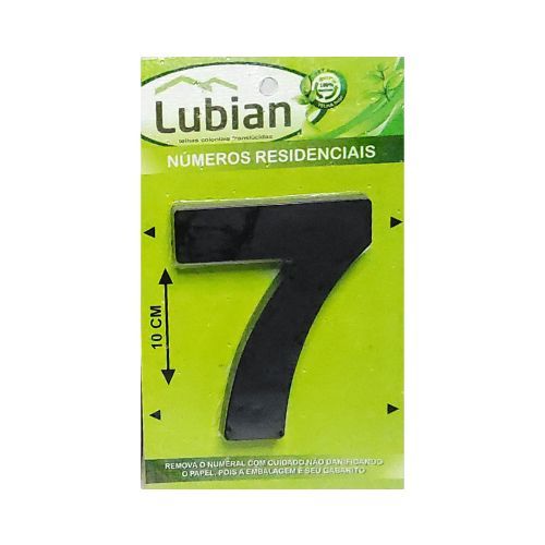 LUBIAN - NUMERO RESIDENCIAL 7 ABS PT 10CM