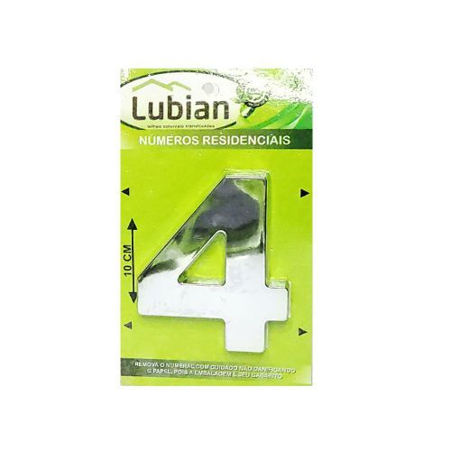 LUBIAN - NUMERO RESIDENCIAL 4 ABS CR 10CM**