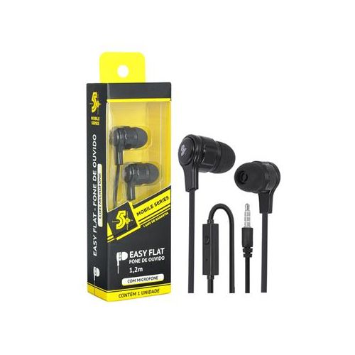 PIX - FONE OUVIDO C/MICROFONE PT EASY FLAT