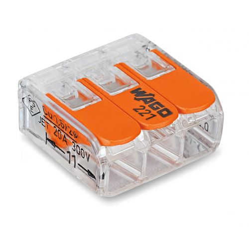 WAGO - CONECTOR EMENDA TRANS 3P 0,14/4MM